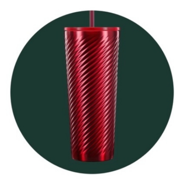 Starbucks | Kitchen | Starbucks Red Holiday 222 Candy Swirl Stainless ...